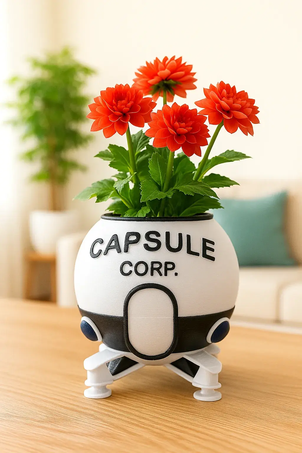 Home Decorations & Ornaments STL Download - Capsule Corp ship Planter ...