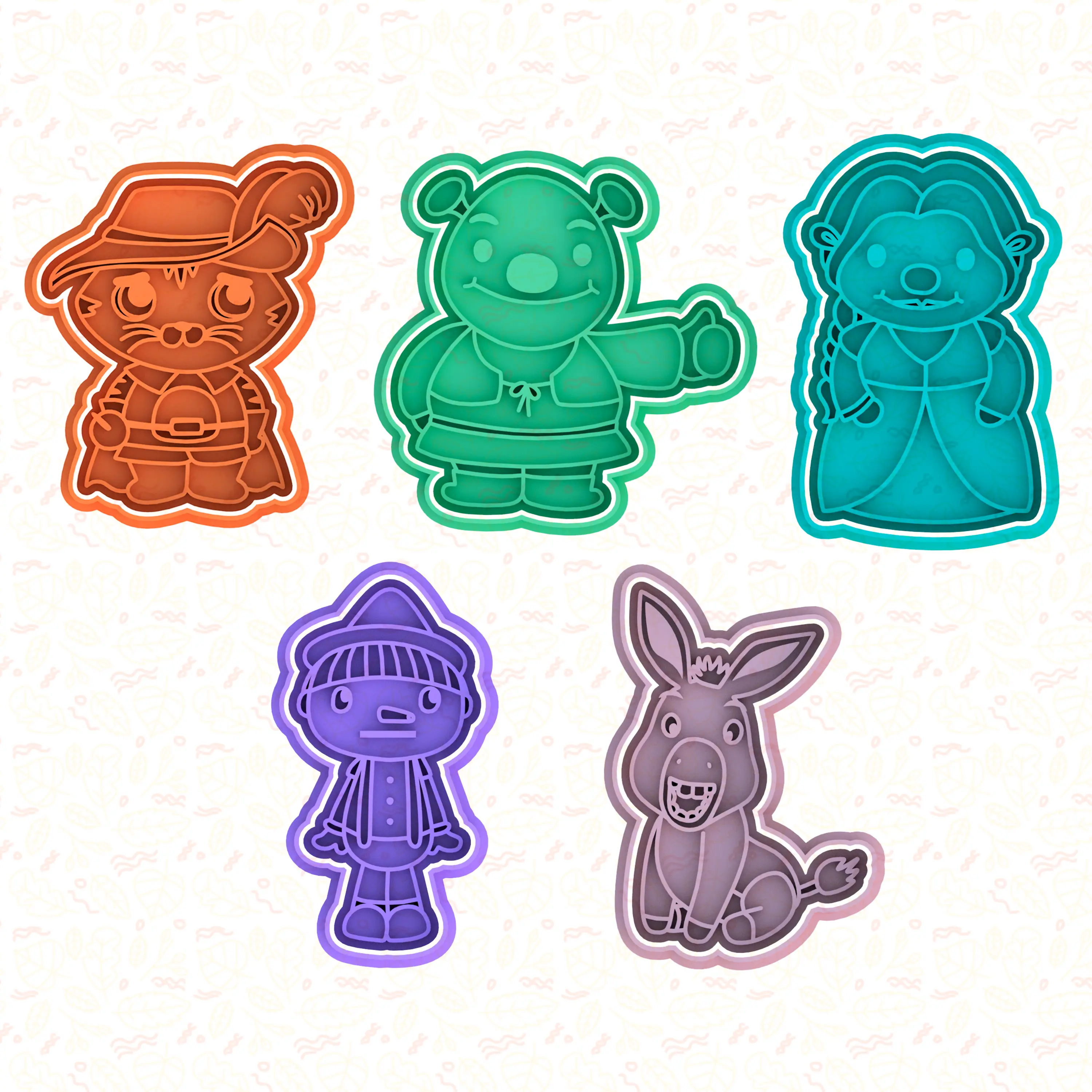 Board Games & Card Games STL Download - Shrek cookie cutter set of 5by COOKIECUTTERSEMPIRE