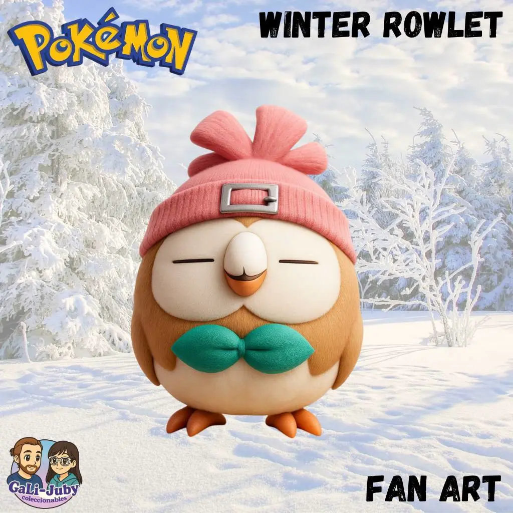 3D Printer Files | 3MF File | Rowlet gorro de invierno- Pokémon Fan Art ...
