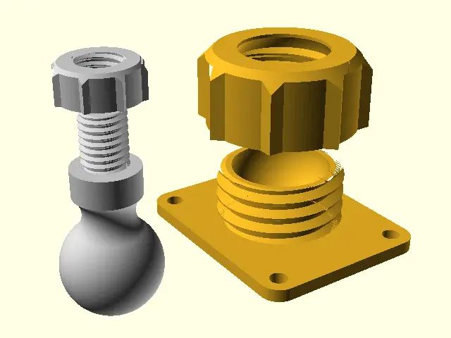 Free Tools & Spare Parts STL Download - Customizable Ball Jointby SMT_M 🦊