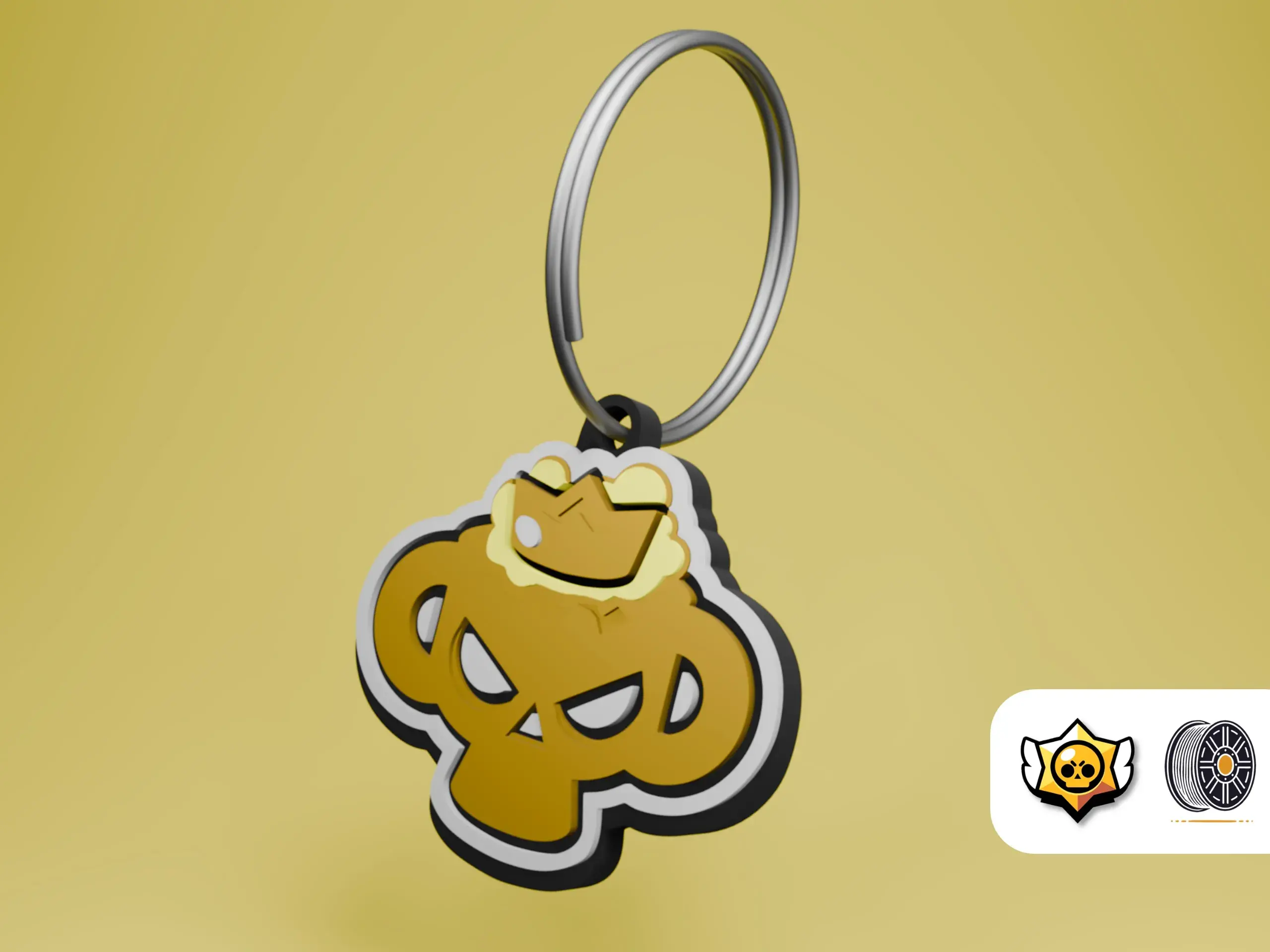 3D Printer Files | 3MF File | Pro Rank Icon | Brawl Stars Keychain ...
