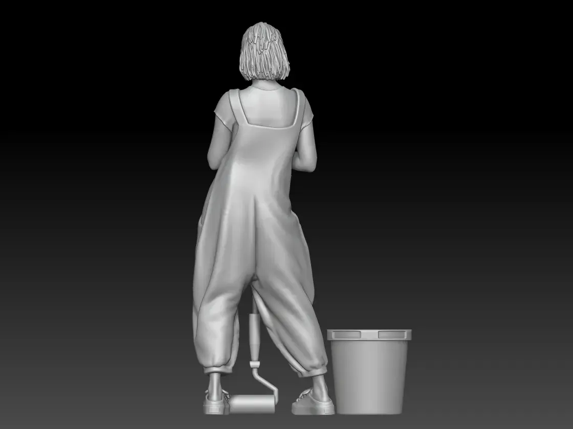 Other STL Download - graffiti artist girl 3by Gigi_toys