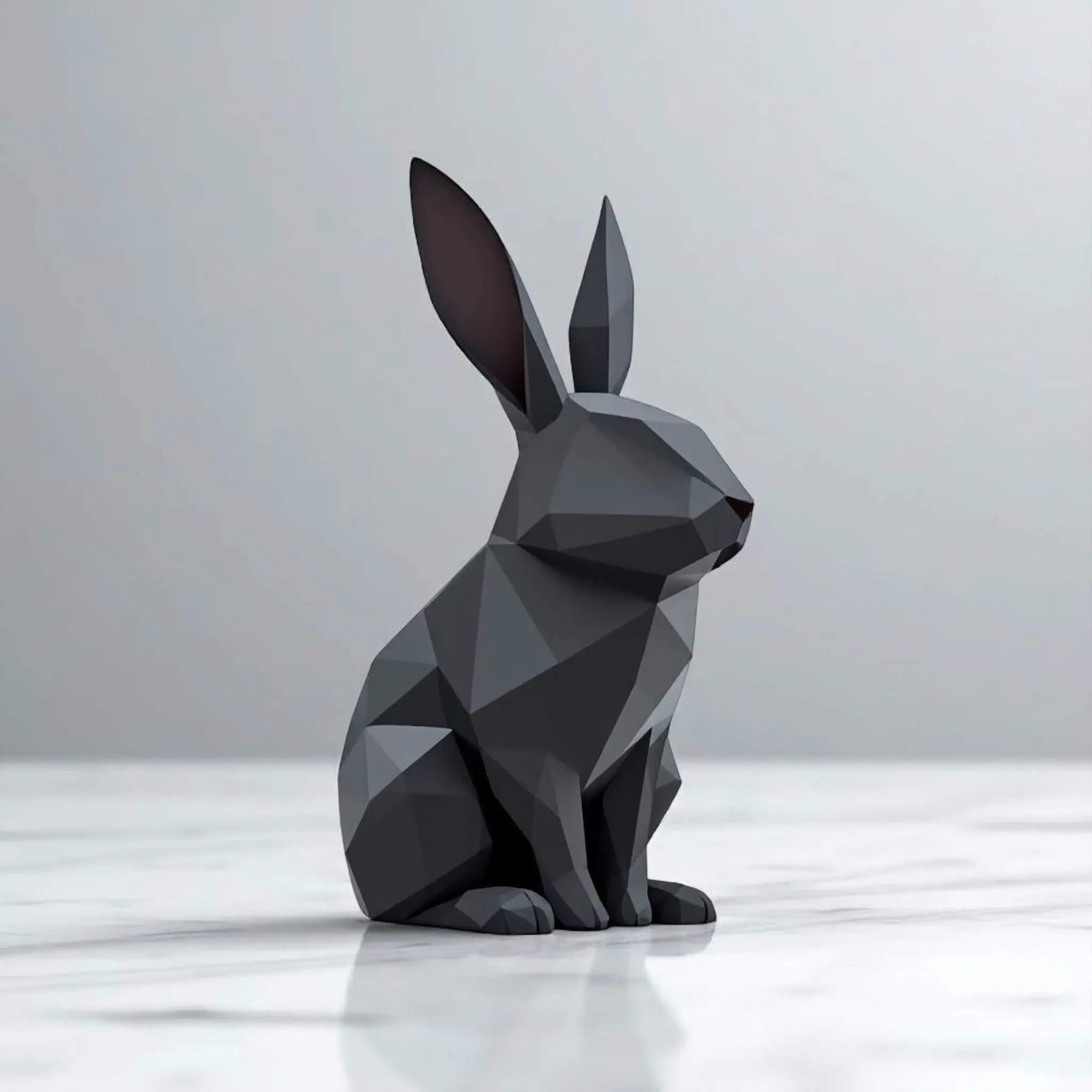 Home Decorations & Ornaments STL Download - Low Poly Rabbit – Bunny ...