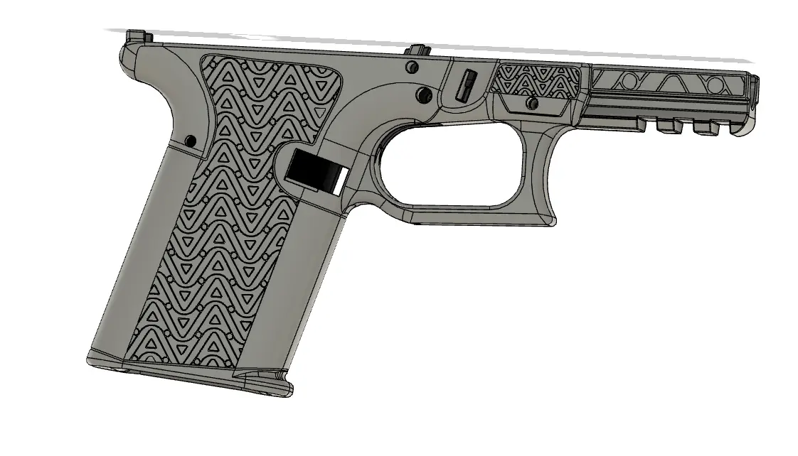 glock 19 p80 ava stipple | 3D models download | Creality Cloud