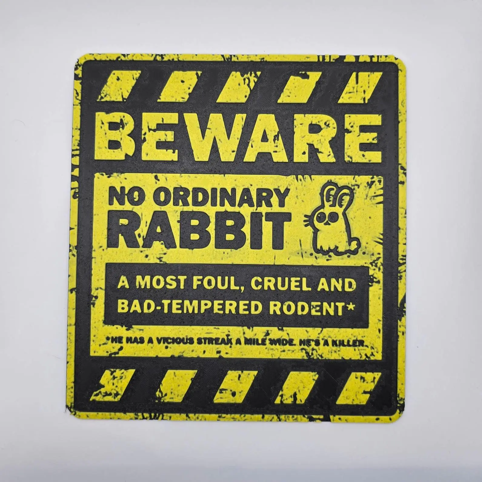 3D Printer Files | 3MF File | Sign Beware rabbit | Creality Cloud