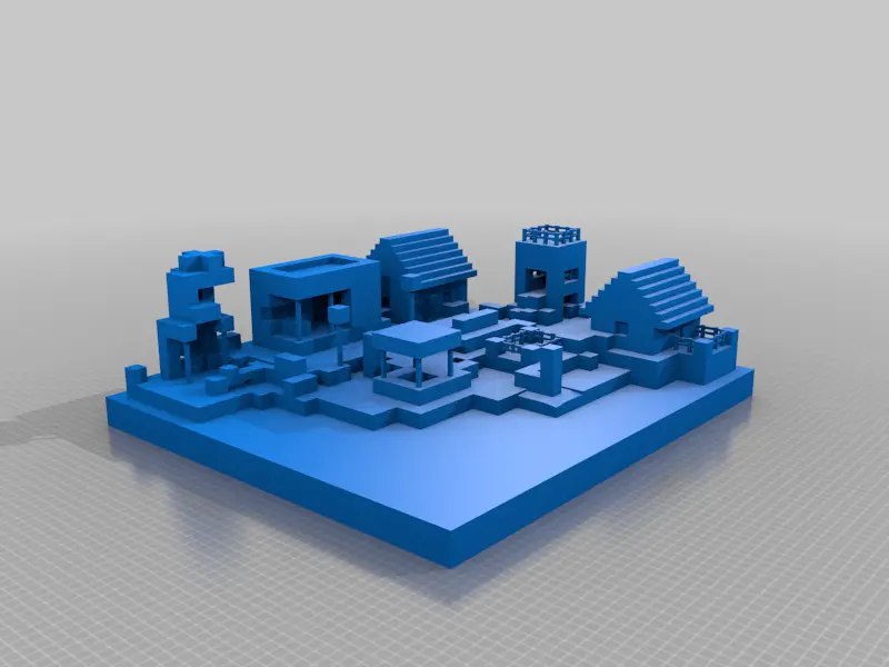 3D Printer Files | 3MF File | Minecraft Village | Creality Cloud