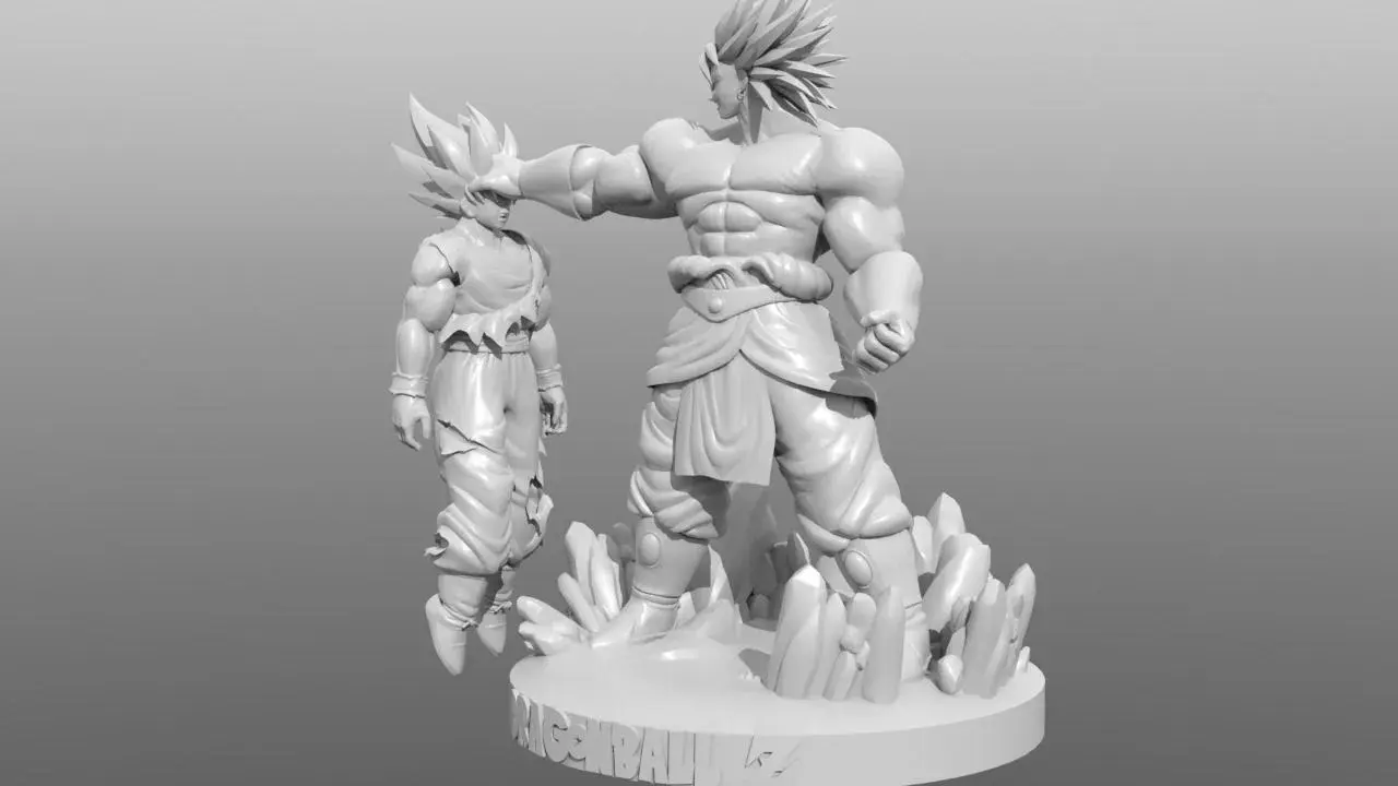 3D Printer Files | 3MF File | DBZ - Broly VS Goku | Creality Cloud