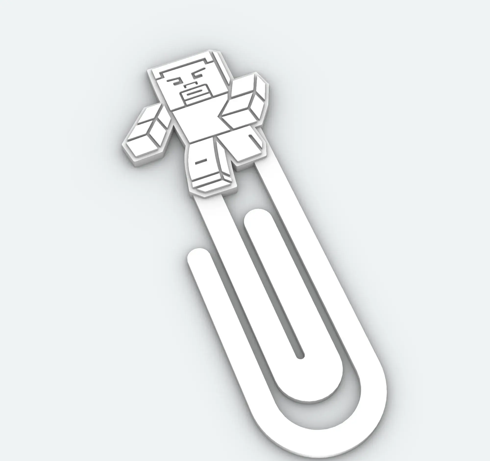Other STL Download - Paperclip MINECRAFT STEVE - bookmarkby TeoRk