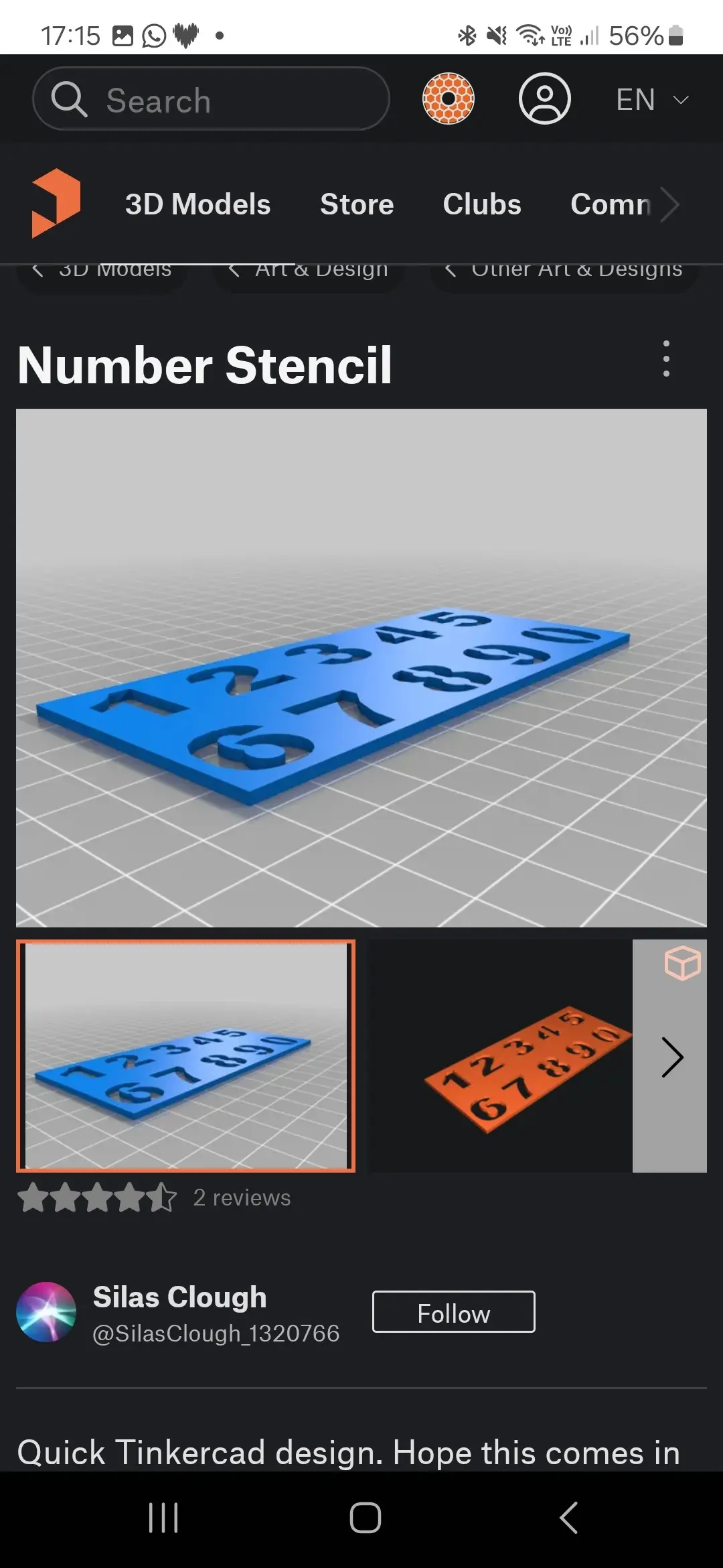 Free Other STL Download - Number stensil1by Johan Grobbelaar