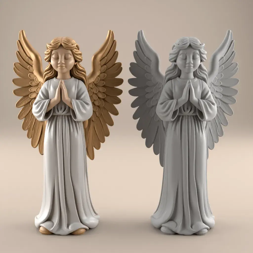 Home Decorations & Ornaments STL Descarga - Charming 3D Angel Model for ...