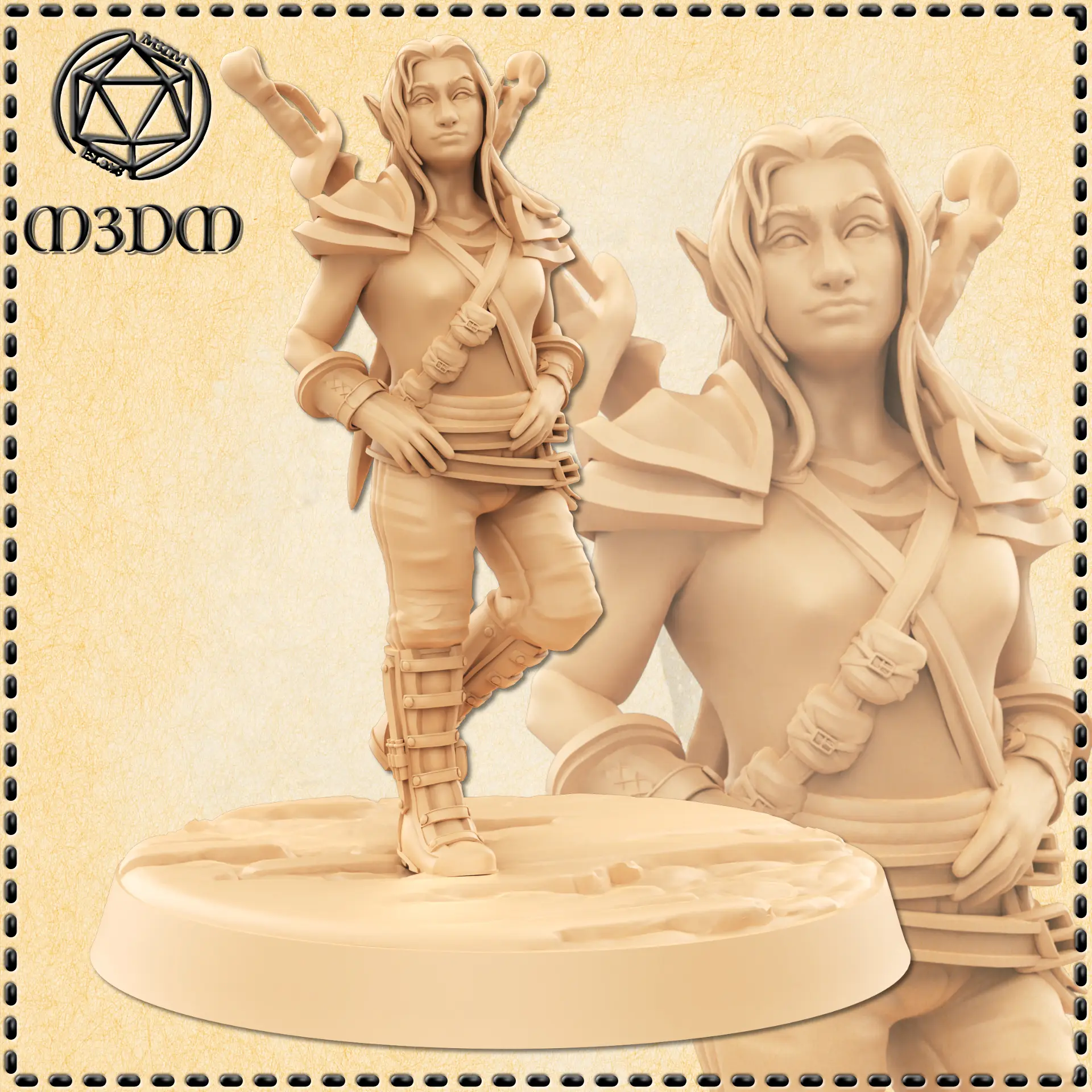 Characters & Creatures STL Download - Female Halfling Rogueby M3DM