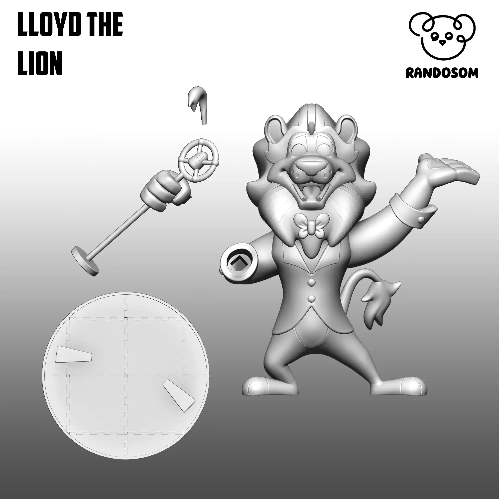Other STL Download - Lloyd the Lion - Indigo Parkby Randosom