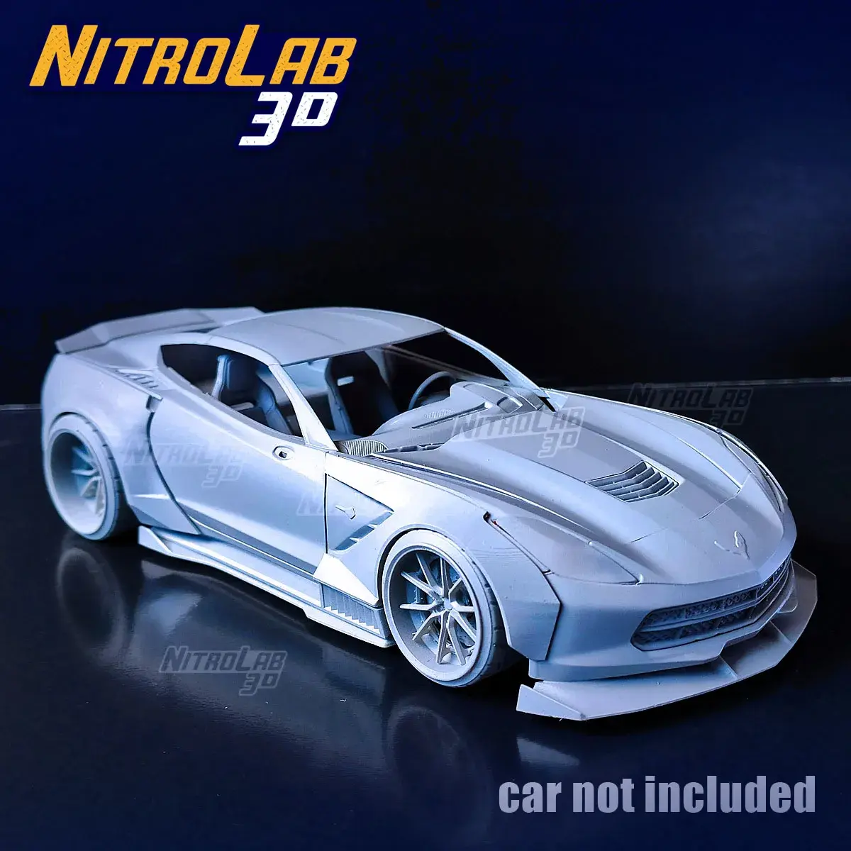 Vehicles & Machinery STL Download - Bodykit for Corvette C7 Revell 2014 ...