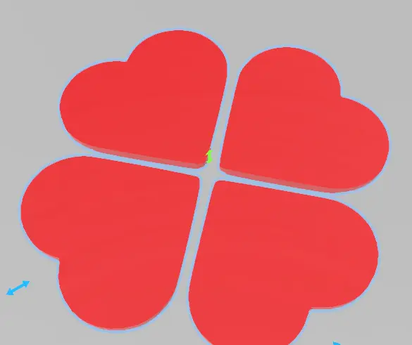 Digital Art STL Download - Heart Clover Spinning Boxby Bored3D