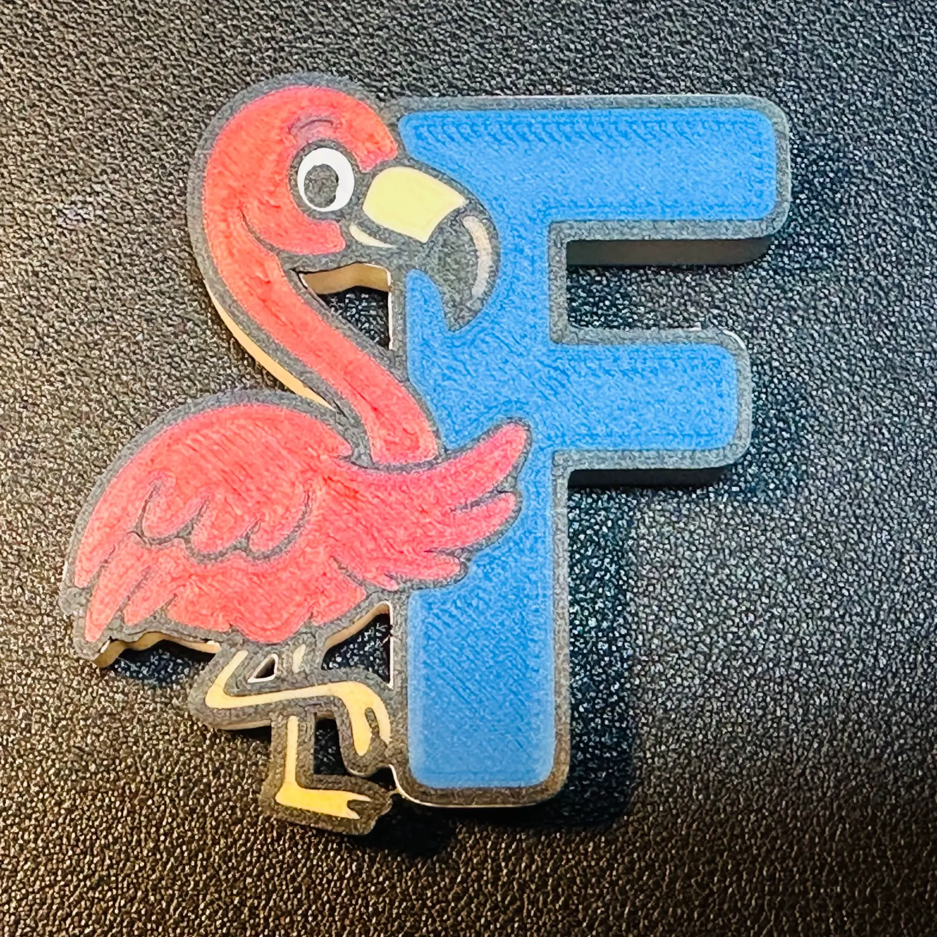Archivos de impresora 3D | Archivo 3MF | Letter F “Flamingo” - Animal ...