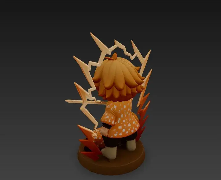 Other STL indir - Zenitsu Thunder Flash Diorama – Dual Form Chibi ...