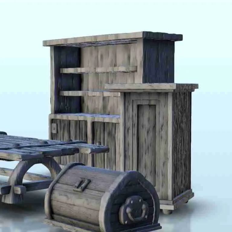 Other STL Download - Wooden interior furniture 5 - miniatures warhammer ...