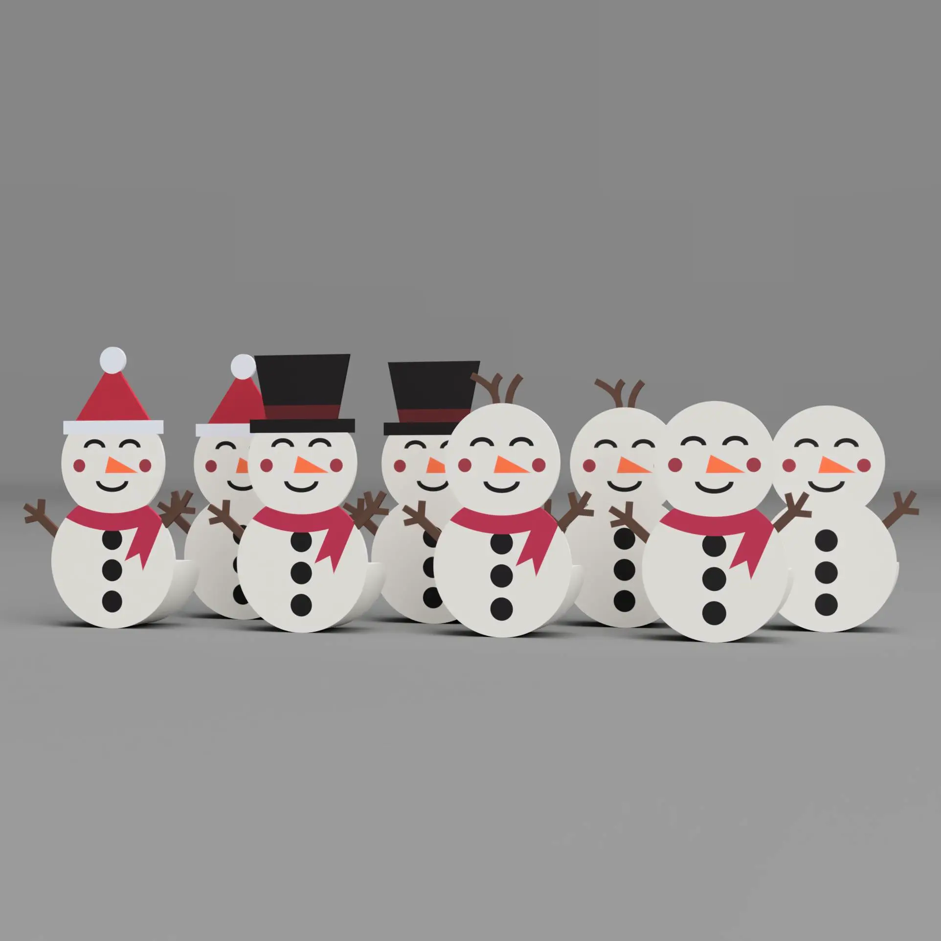 3D Printer Files | 3MF File | Rocking Snowmen | Creality Cloud