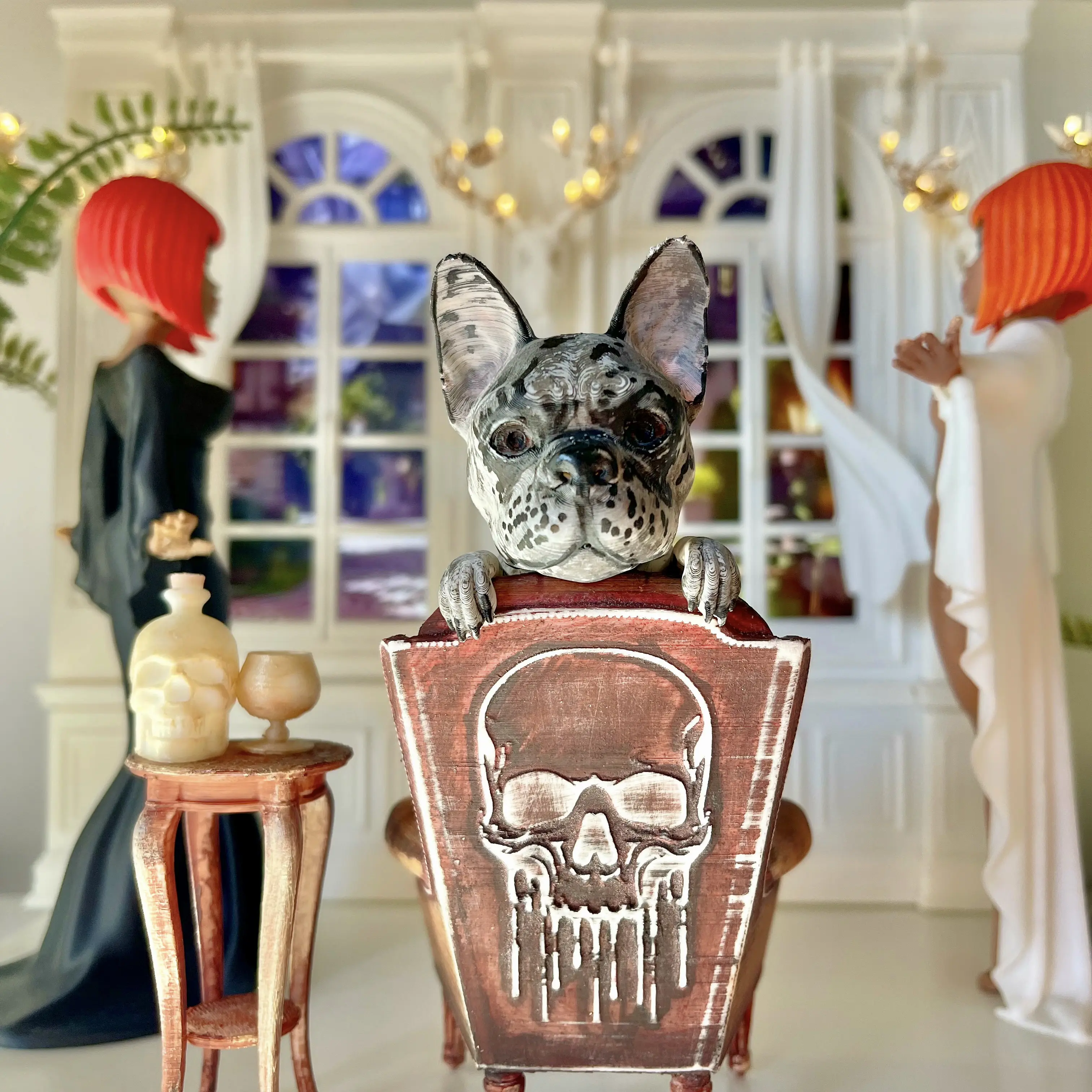 Other STL Download - FRENCHIE ON ARMCHAIRby Oasis3dlab