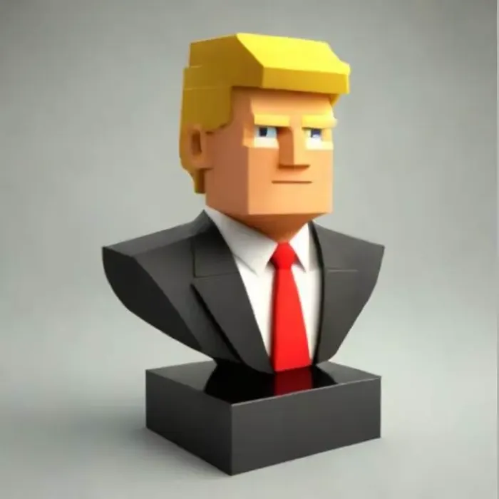 3D Printer Files | 3MF File | Donald Trump - Lowpoly | Creality Cloud