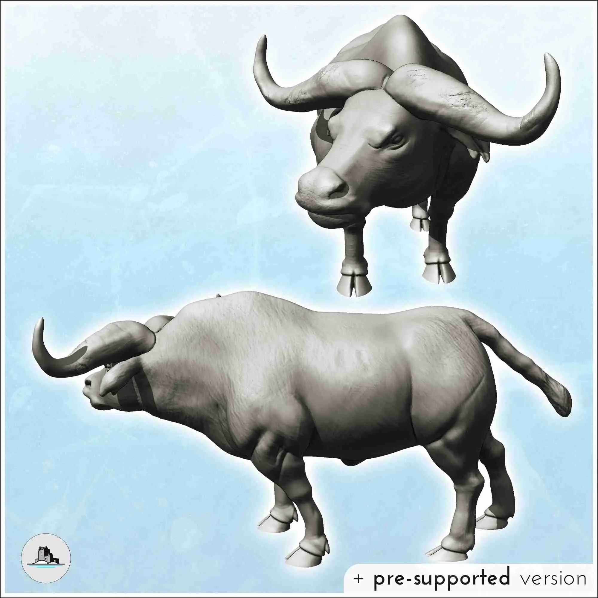 Characters & Creatures STL Download - Horned muzzle (3) - miniatures ...