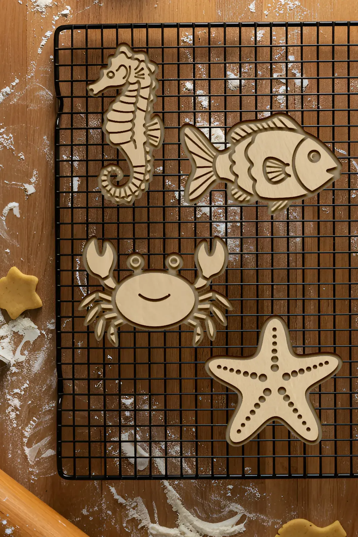 Other STL Descarga - Sea Animal Set Cookie Cutter, Biscuit Cutter - OALPO