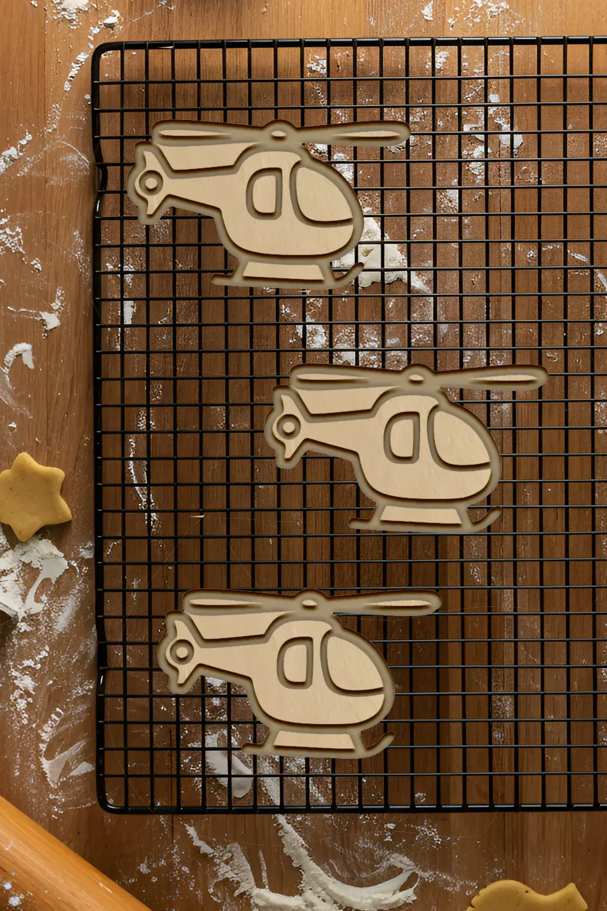 Home Decorations & Ornaments STL Download - Helicopter Cookie Cutter ...