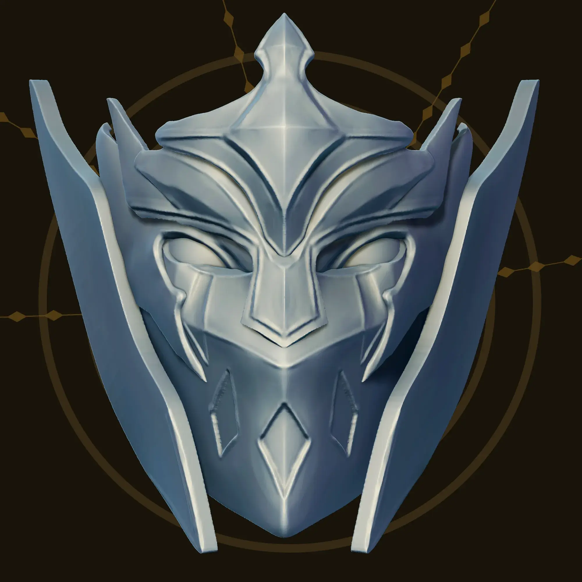 Cosplay STL Download - Arcana Jhin Mask 3D STLby diepriver