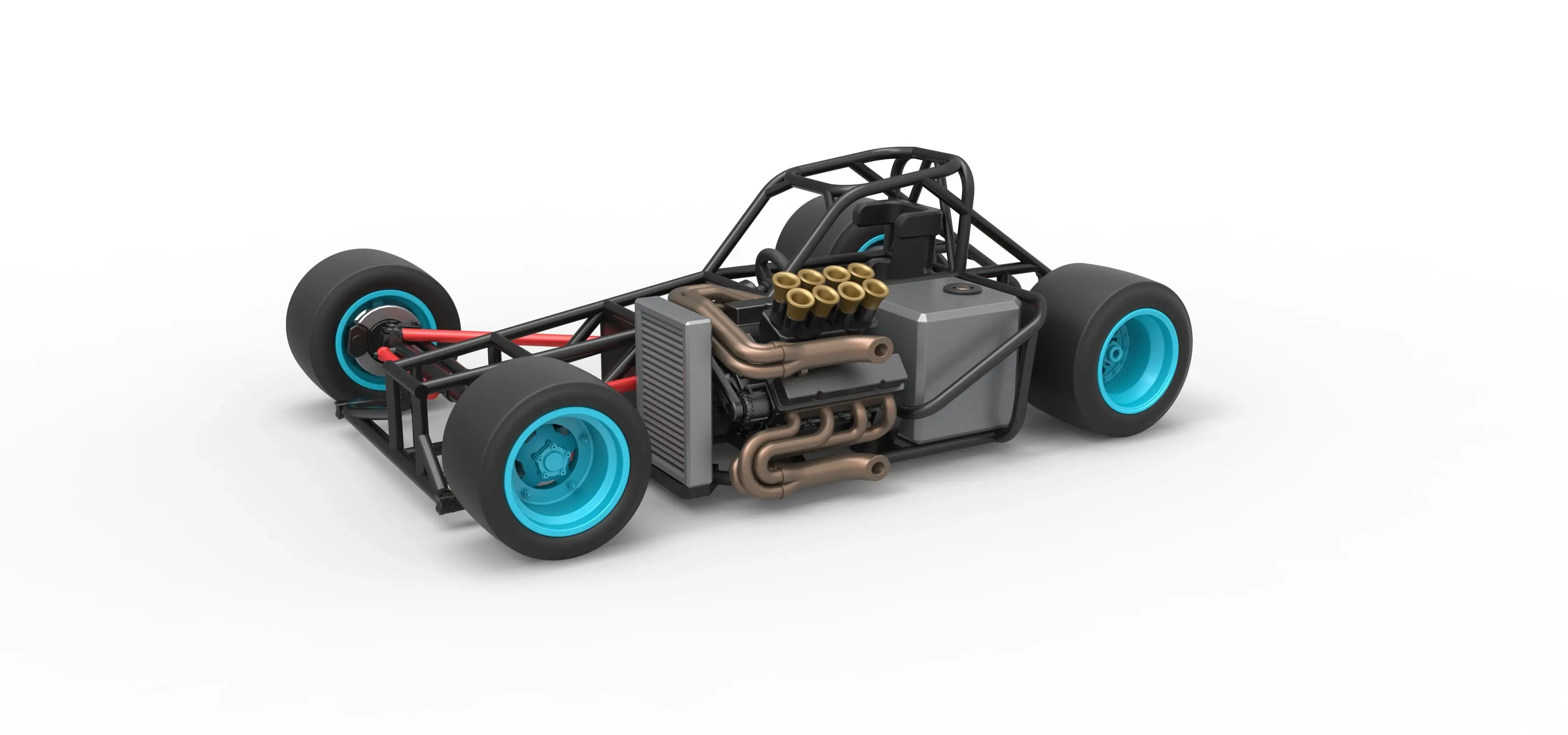 Vehicles & Machinery STL Download - Supermodified front engine race car ...