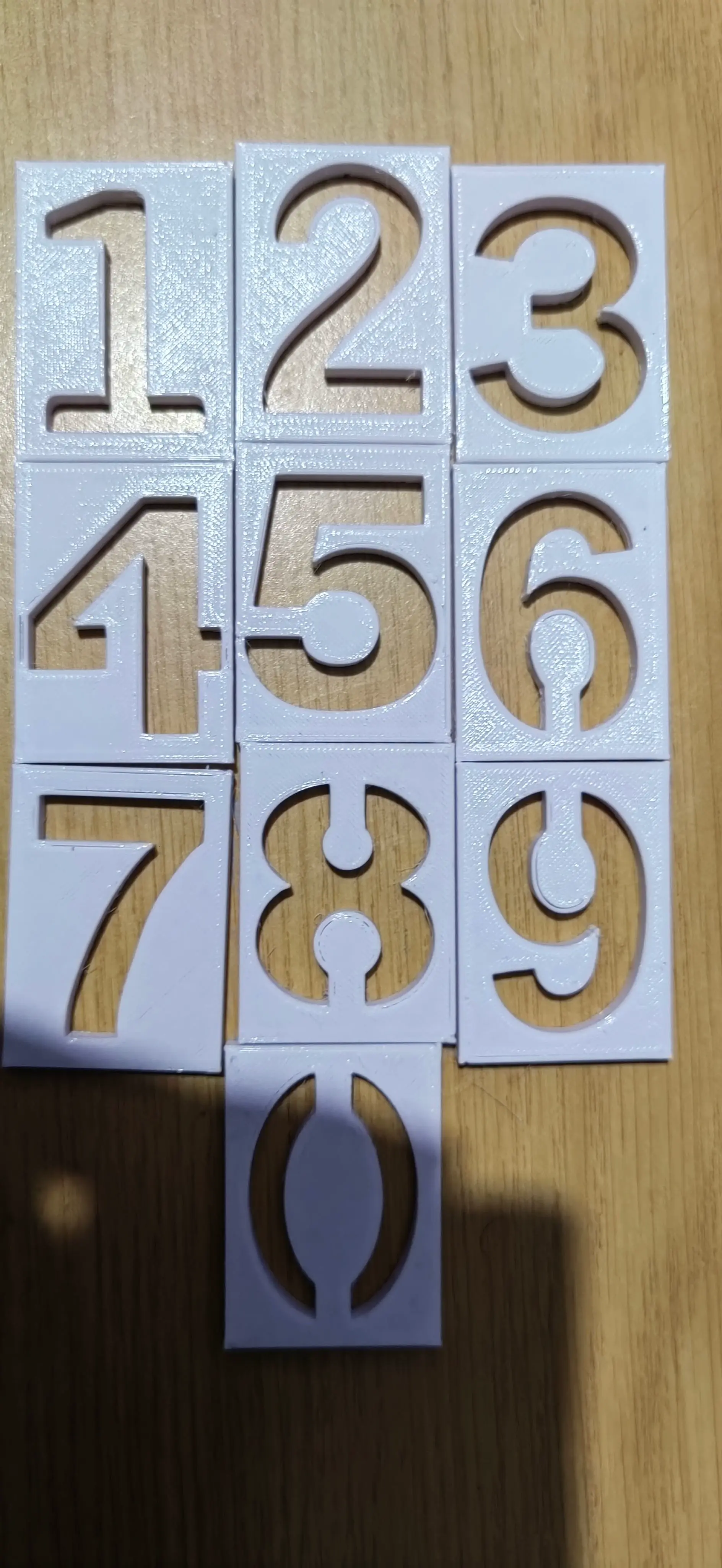 Other STL Download - 0-9 numbers can be used as a stencil or teaching ...