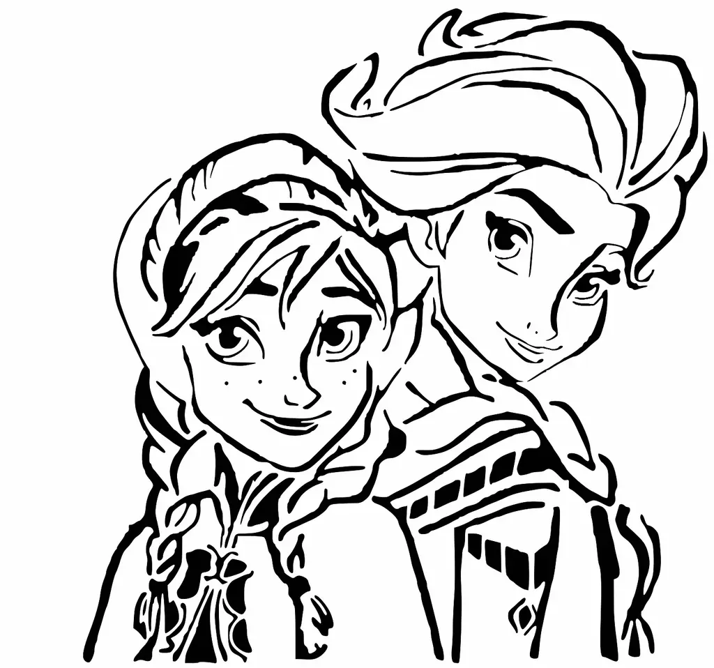 Anna and elsa stencil 4 | 3D models download | Creality Cloud