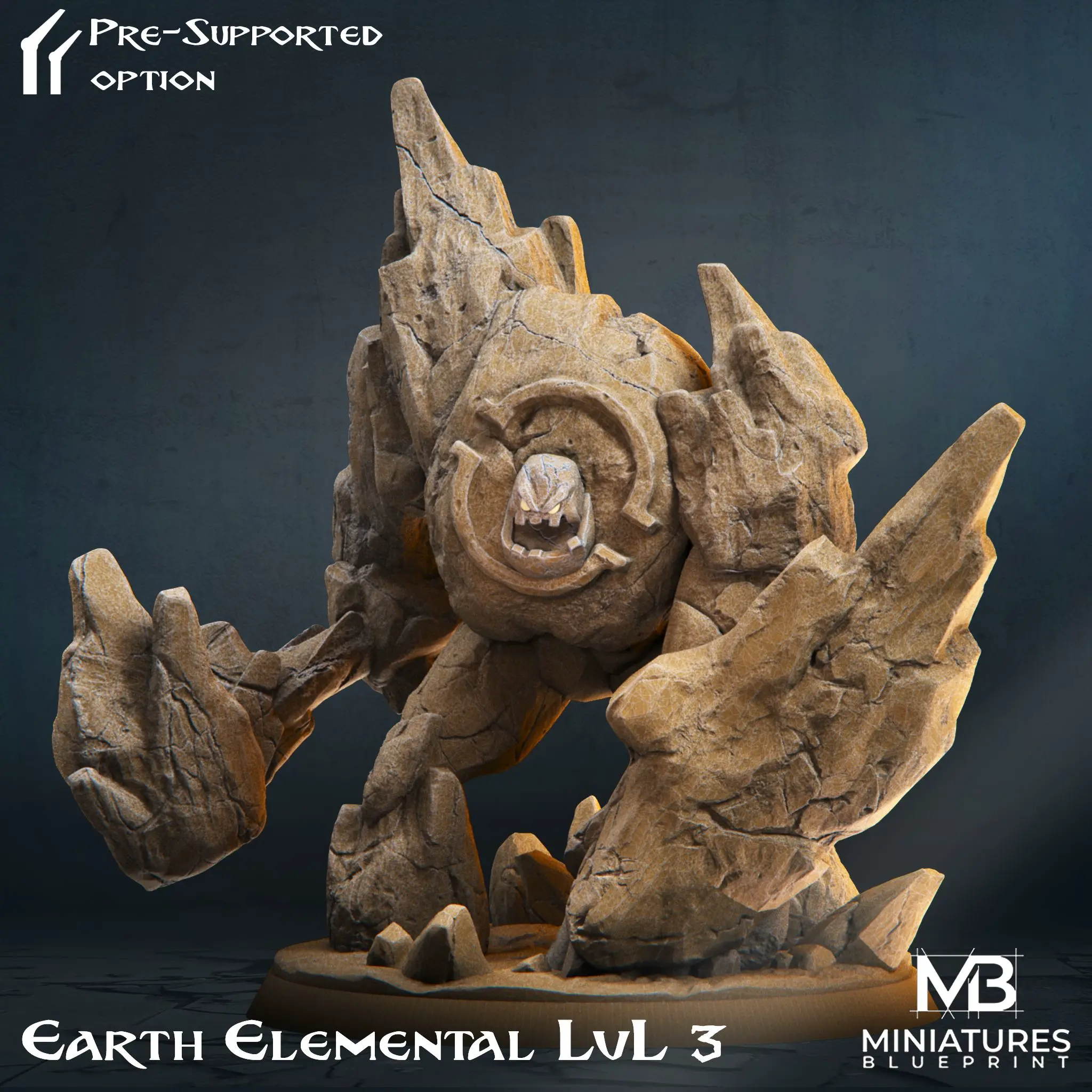 Characters & Creatures STL Download - Earth Elemental - LvL 3by ...