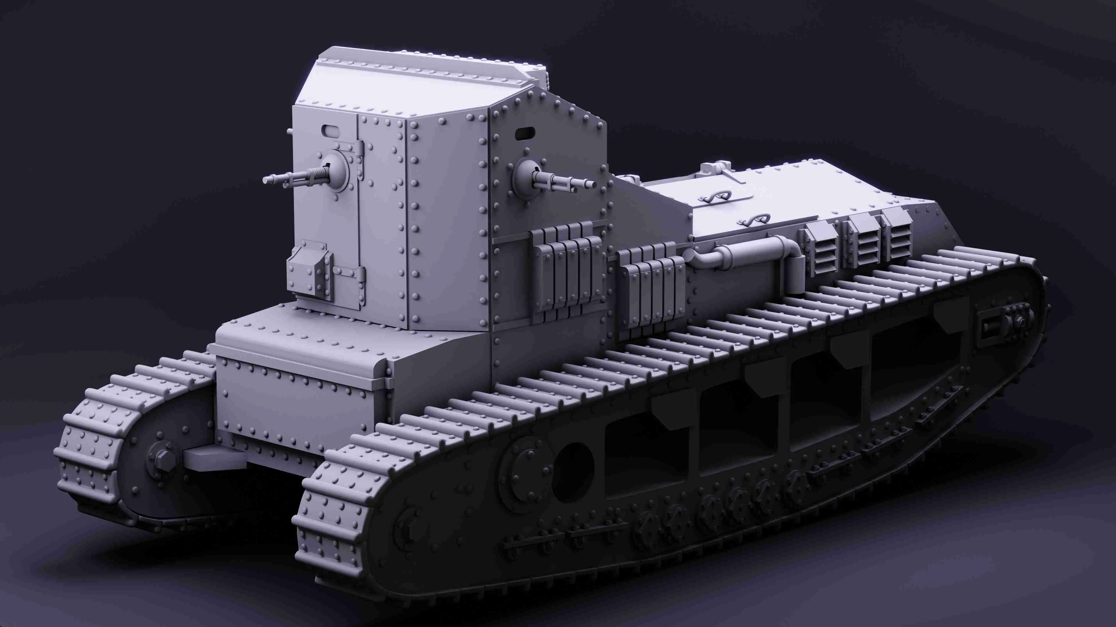 Miniature Games & Accessories STL Download - Whippet Mk A 28mm Tankby ...