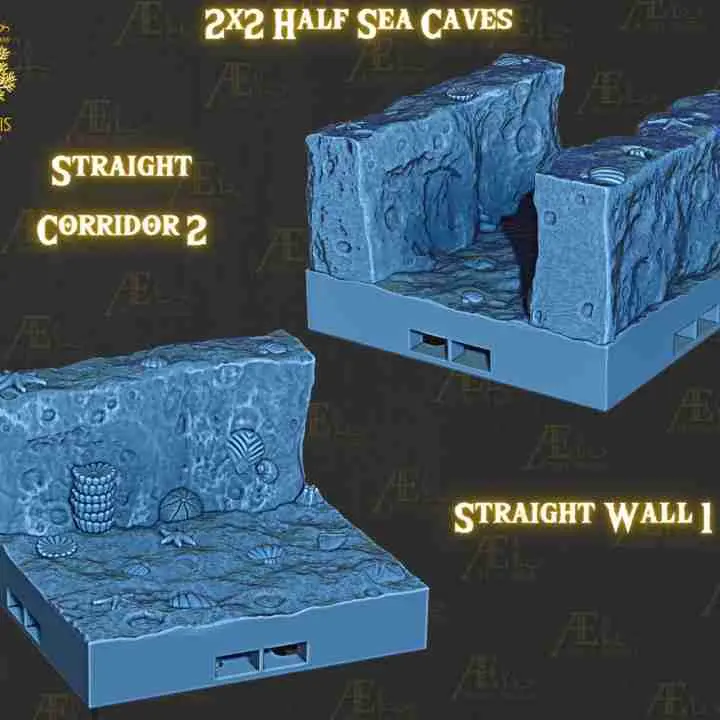 Other STL Download - AEATLN03 - Half Sized Sea Cavesby Aether Studios