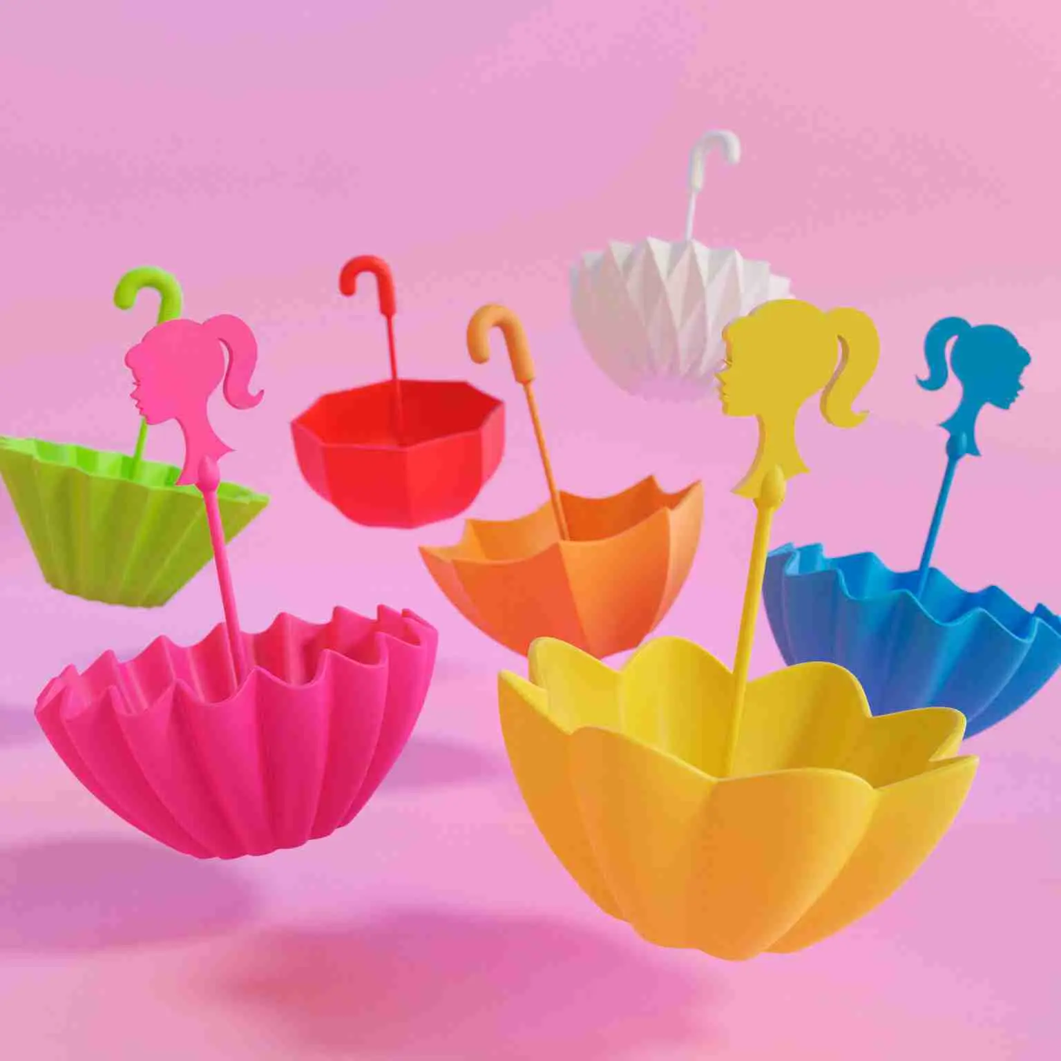 Other STL Download - UMBRELLA DESIGN FLOWER POT / BARBIE JEWELRY BOXby ...