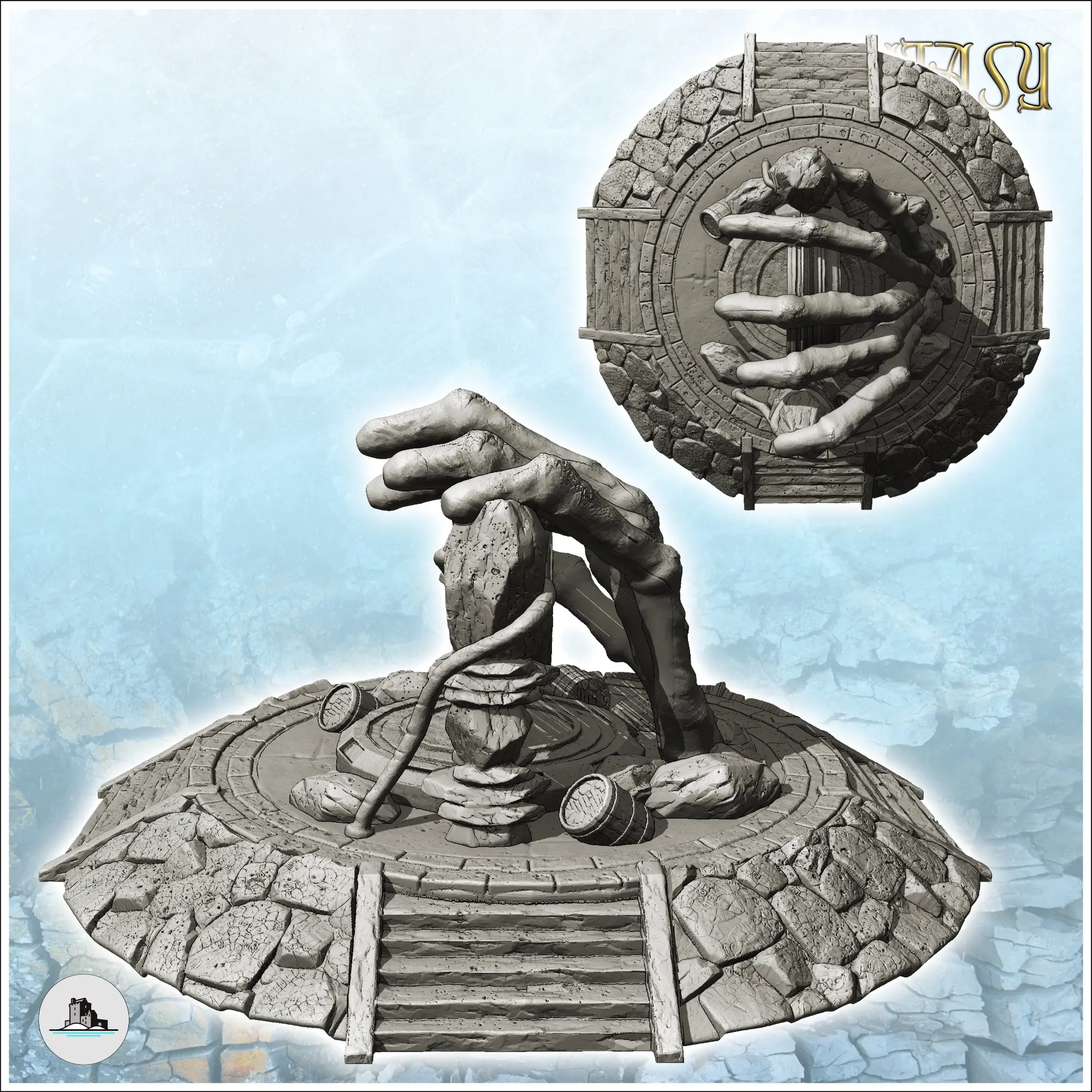 Miniature Games & Accessories STL Download - Fantasy altar on platform ...
