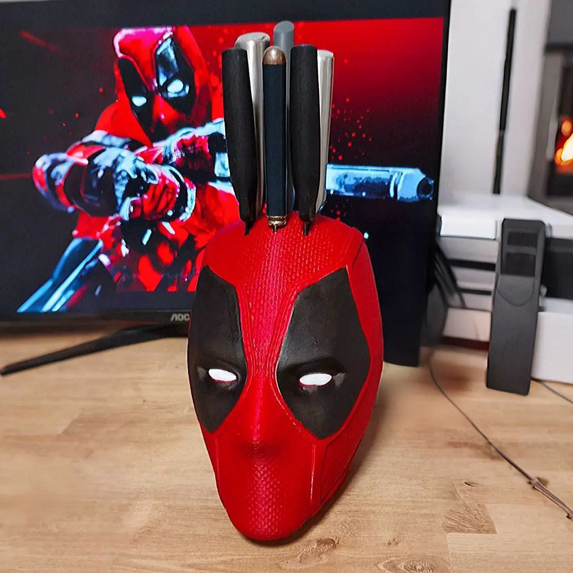 3D Printer Files | 3MF File | Deadpool Knife Block | Creality Cloud