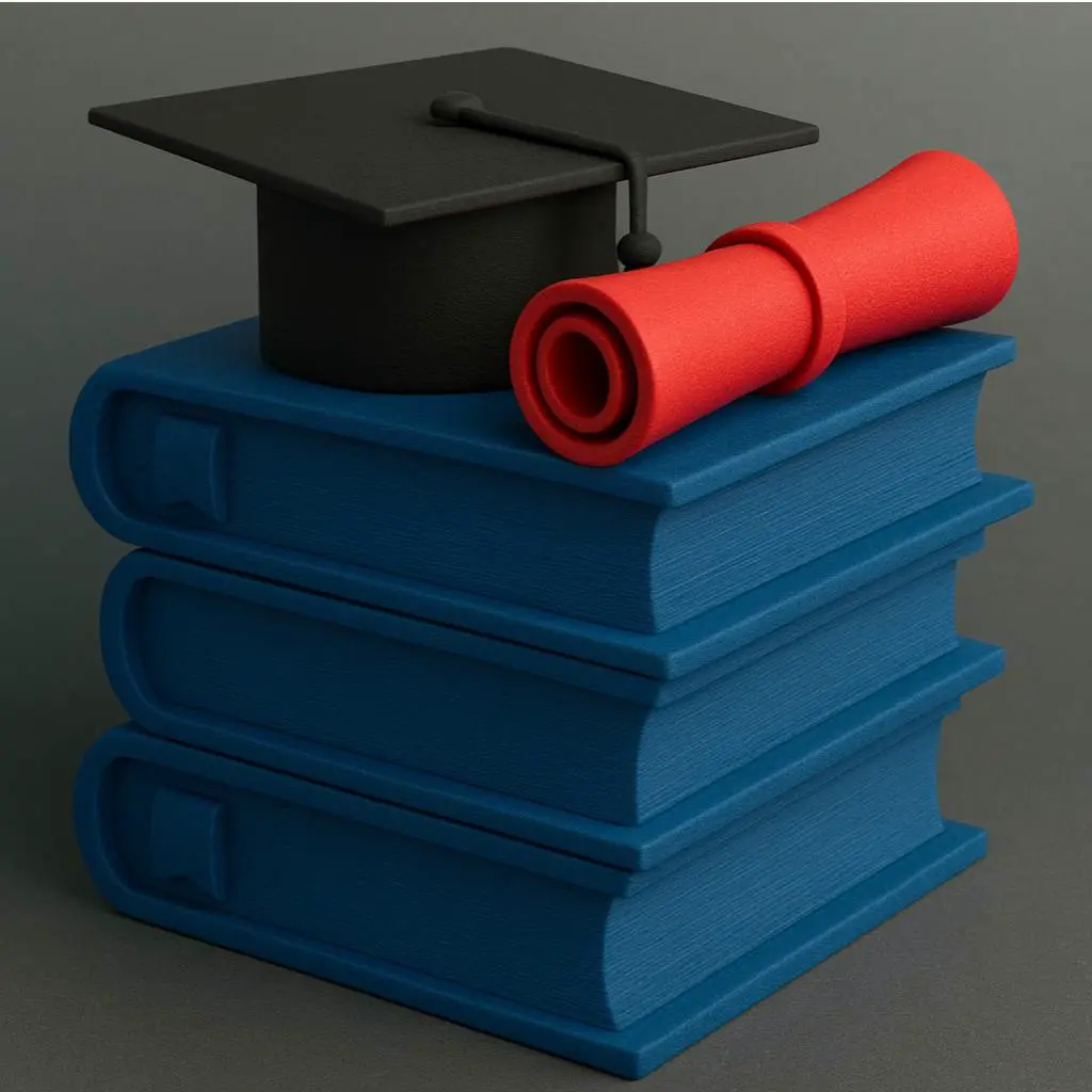 3D Printer Files | 3MF File | Graduation books with cap and diploma ...
