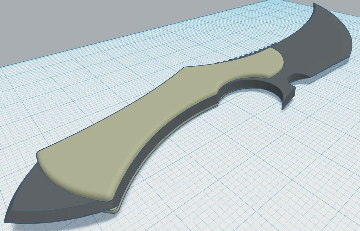Free Cosplay STL Download - Large Cosplay Knife 2by Cyberbeast