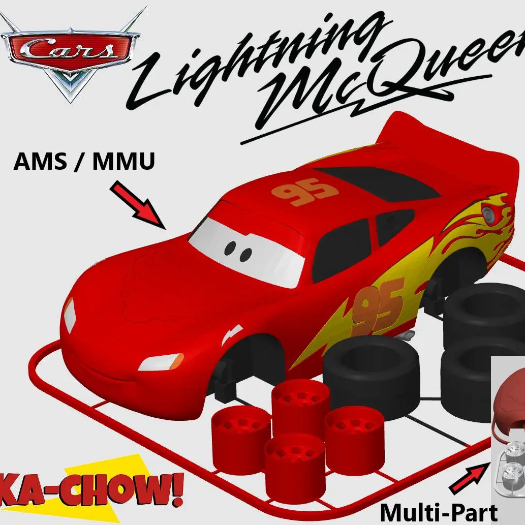 3D Printer Files | 3MF File | Lightning McQueen Kit Card (Disney Pixar Cars) | Creality Cloud