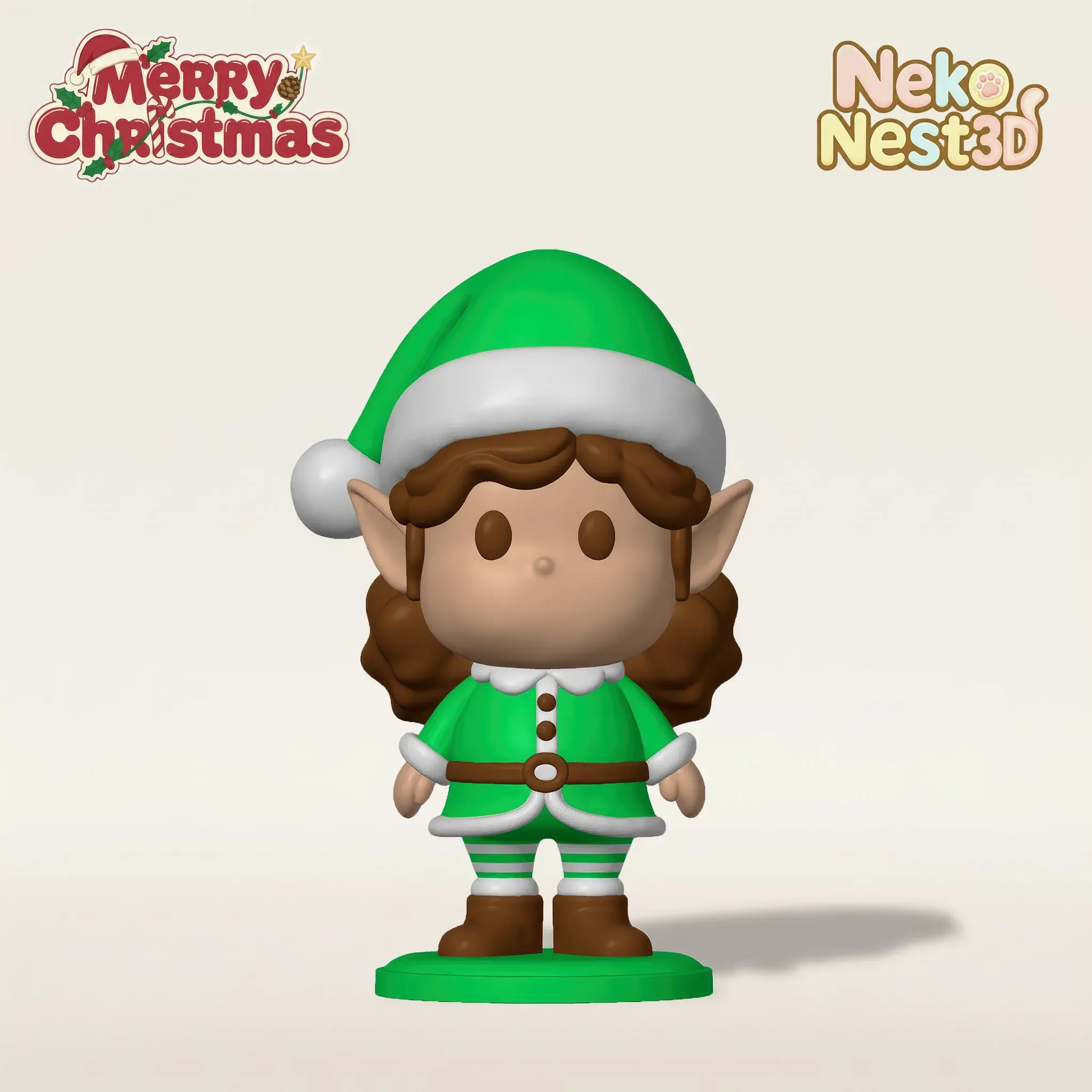Characters & Creatures STL Download - Christmas Elf Girl Buddy | Santa ...