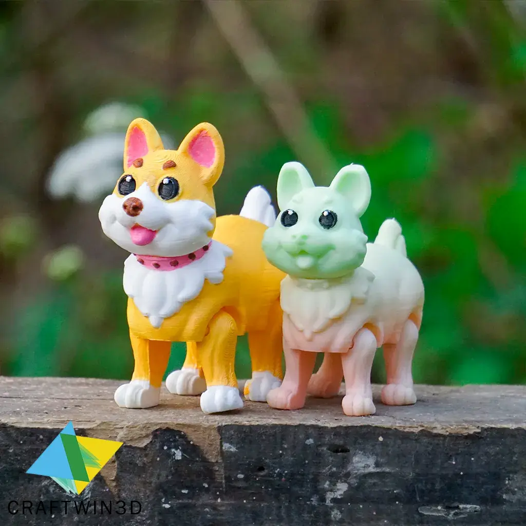 Other STL Download - Print in Place Tiny Corgiby CraftWin3d