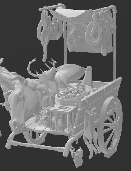 Free Characters & Creatures STL Download - steampunk Butcher with cart ...