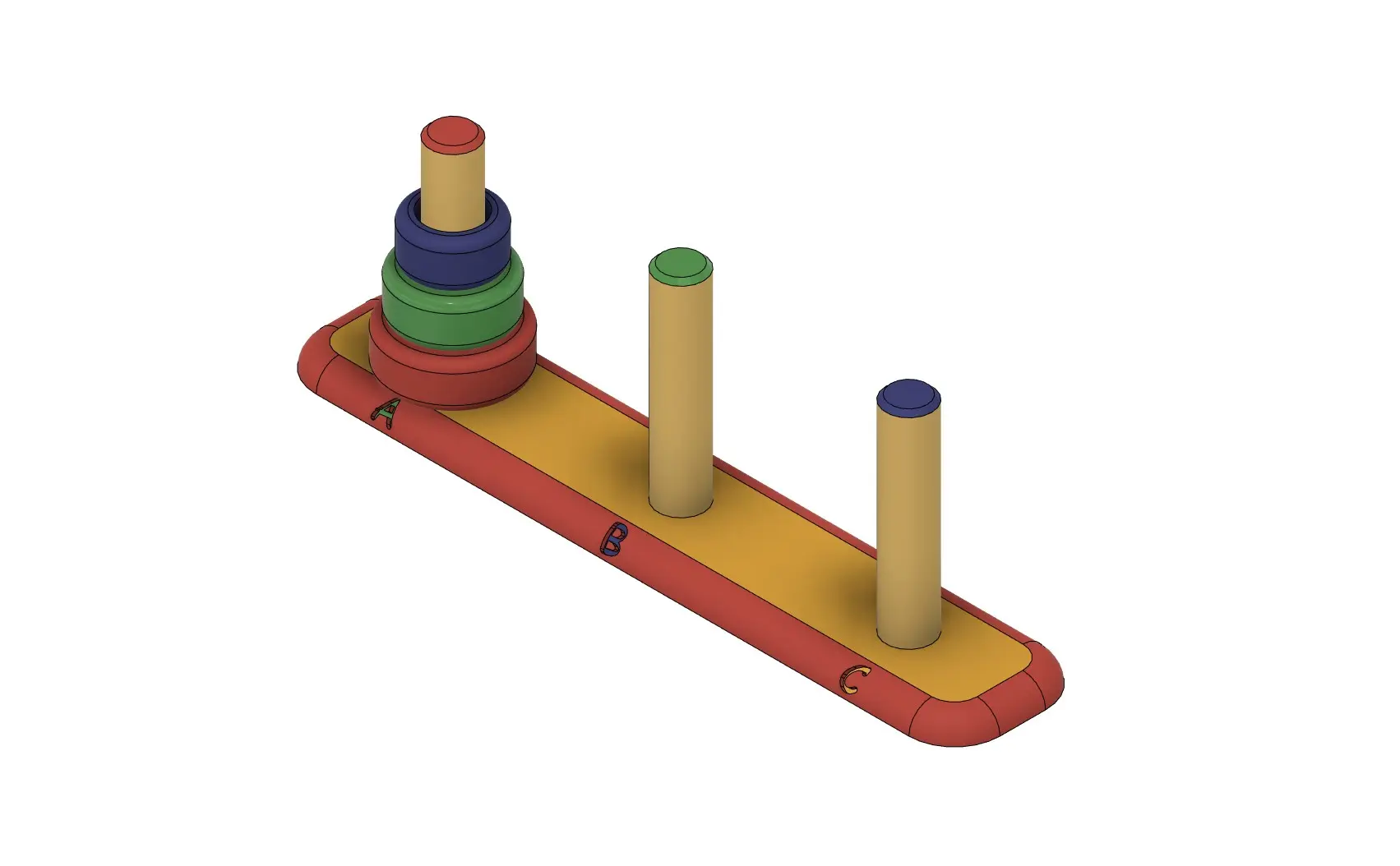 Move Disk Game v1 For Kids, Children / Learning / School | 3D models ...