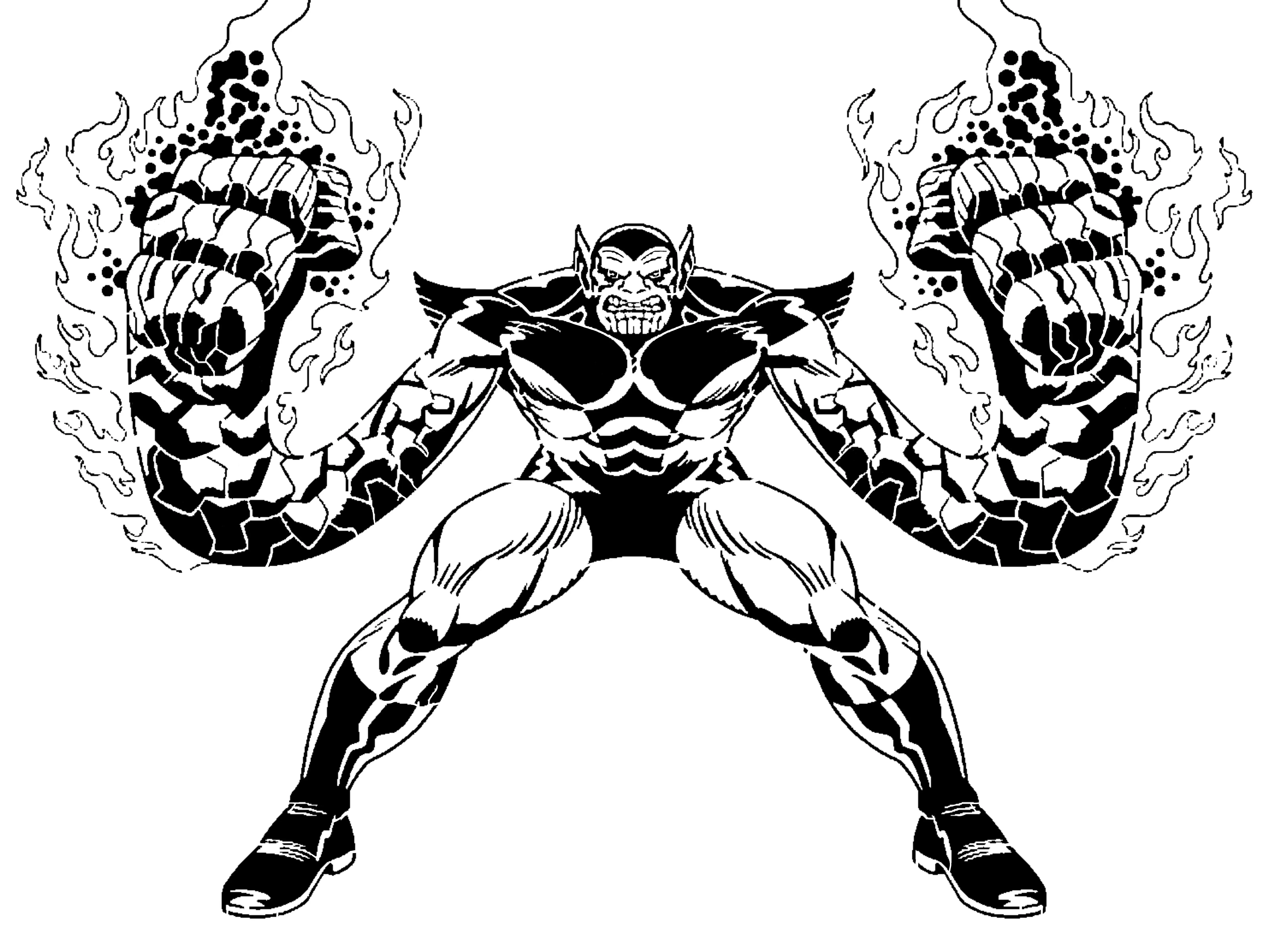 Free Characters & Creatures STL Download - Super Skrull stencilby SMT_M 🦊