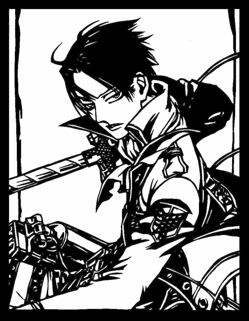 Free Digital Art STL Download - AOT Levi stencilby SMT_M 🦊