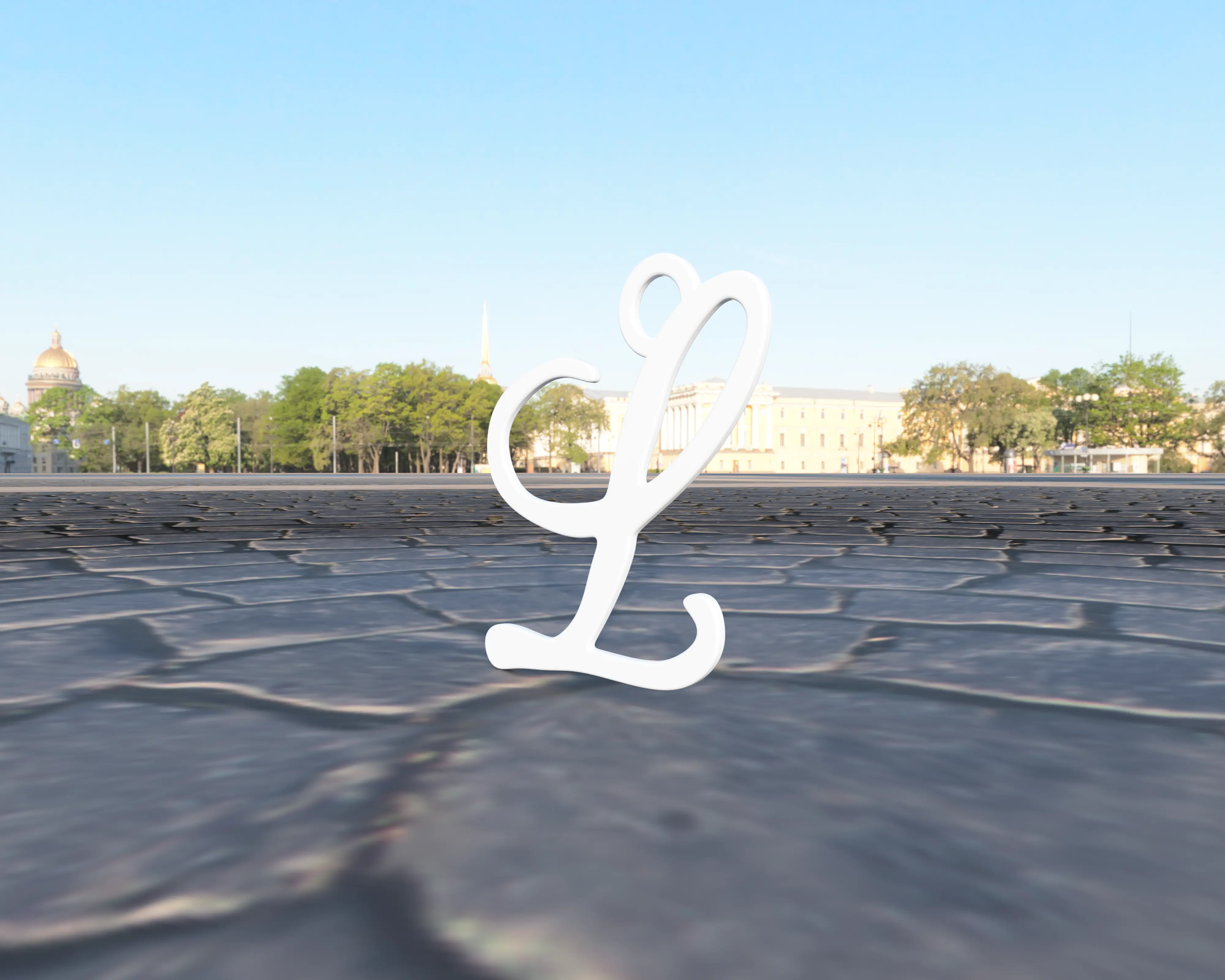 Jewelry & Accessories STL Download - KEYCHAIN LETTER L 8cmby JP3DStudio