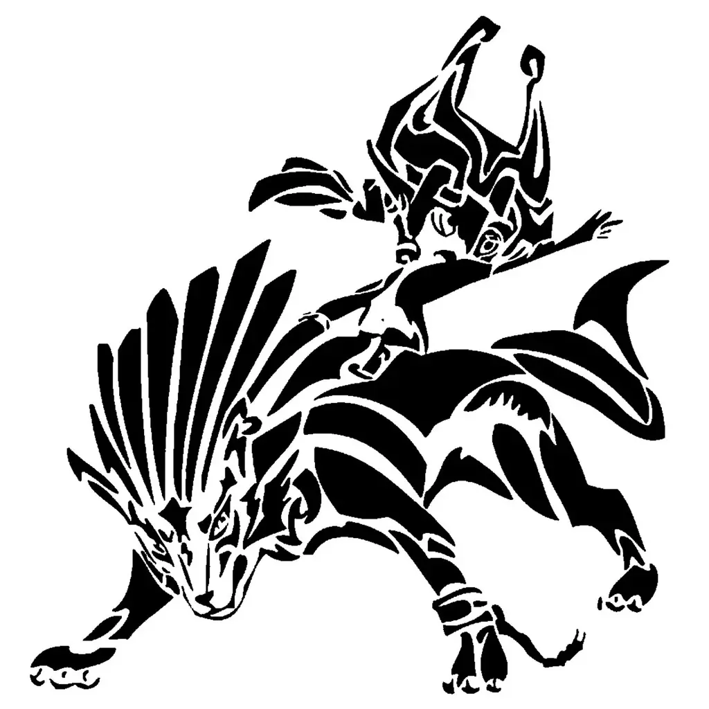 Free Digital Art STL Download - Midna riding wolf stencilby SMT_M 🦊