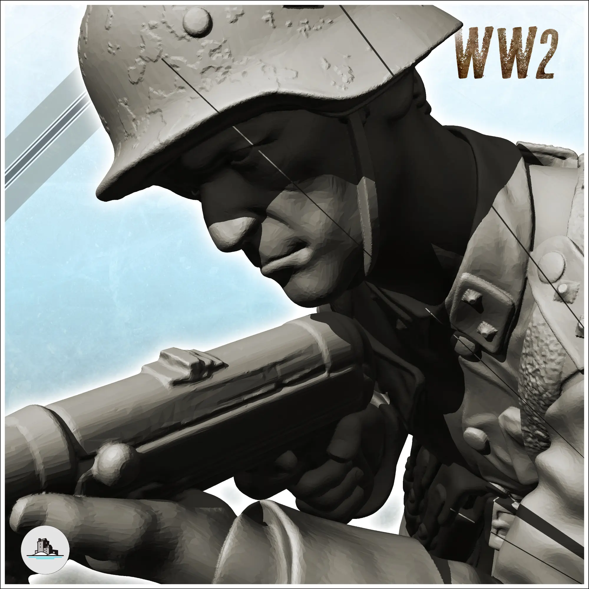 Other STL Download - German storm trooper running with MP38 (3) - WW2 ...