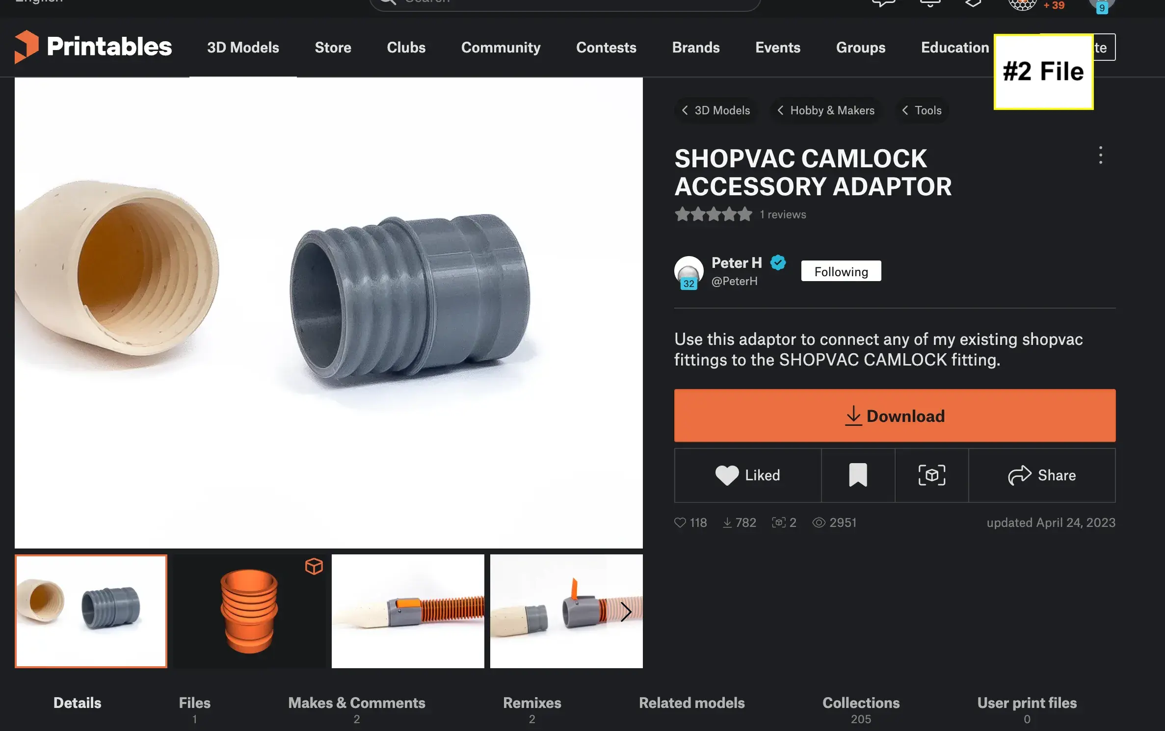3d Printer Files 3mf File Camlock System Male Adapter Ridgid Hose 1